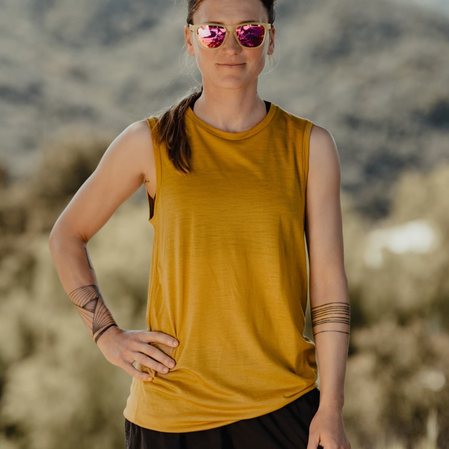 Women's Natural Tencel Merino Wool Tank Top | Ridge Merino