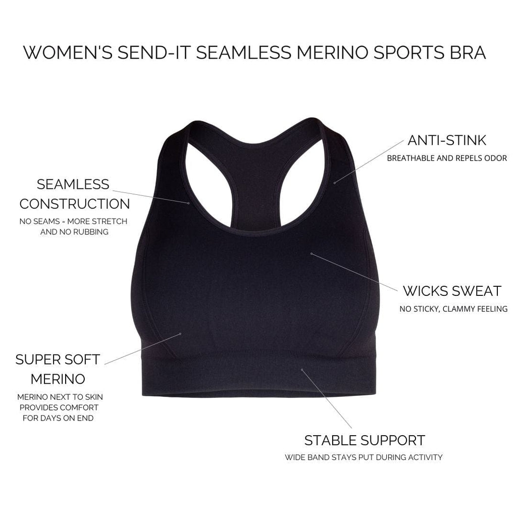 Women's Seamless Merino Wool Sports Bra | Ridge Merino